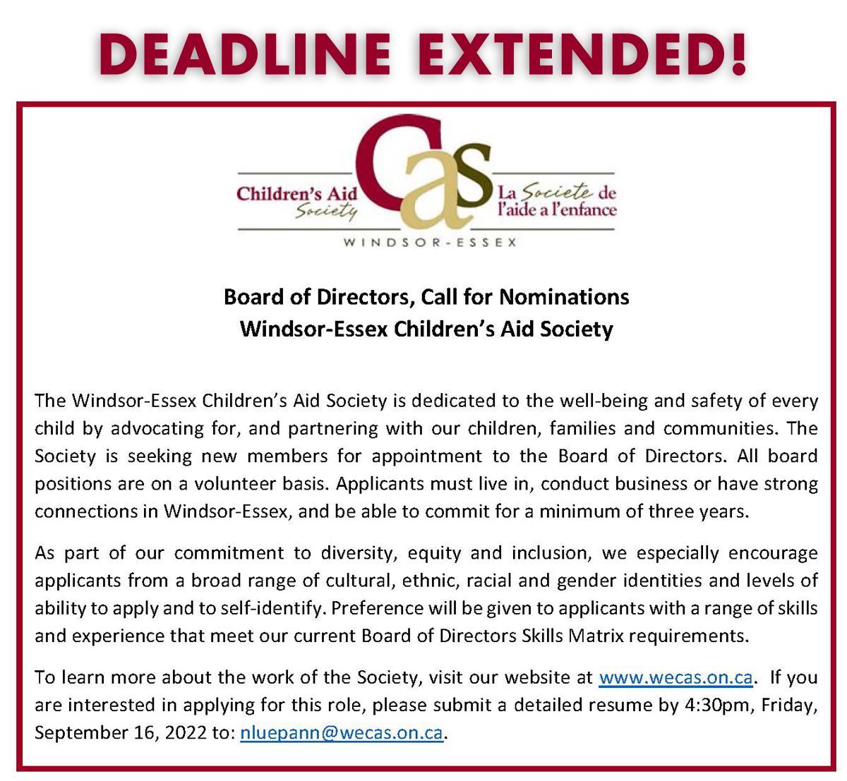 Front Page - Windsor-Essex Children's Aid Society